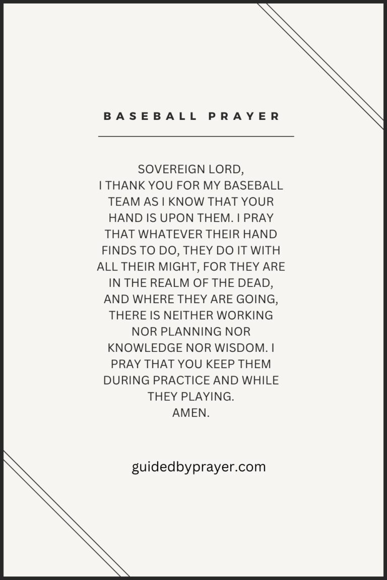Baseball Prayer - Guided by Prayer