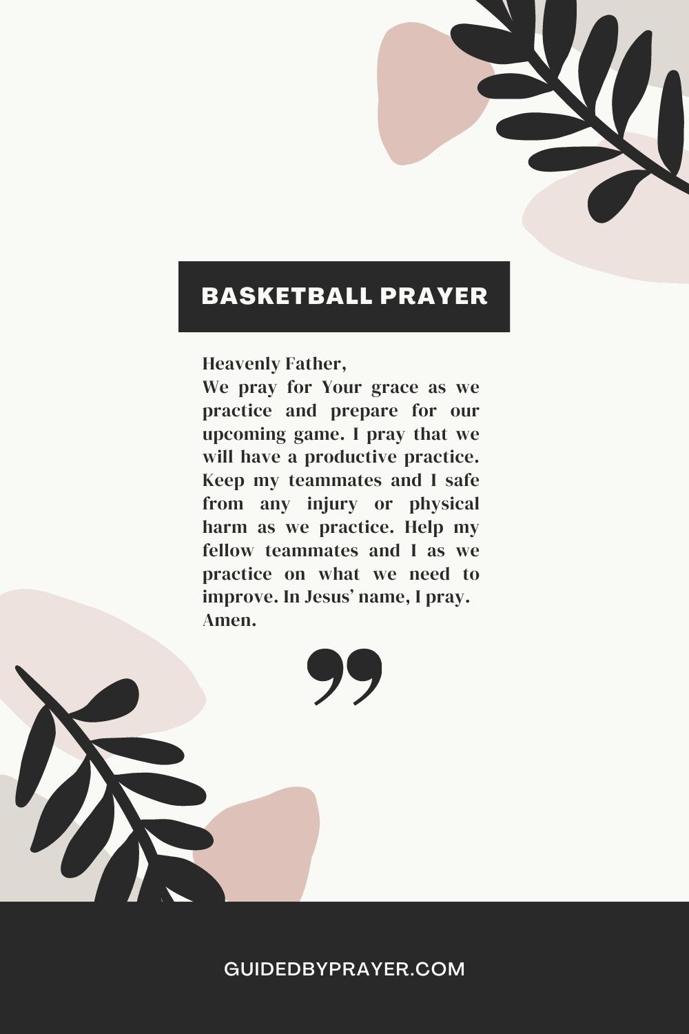 Basketball Prayer - Guided by Prayer