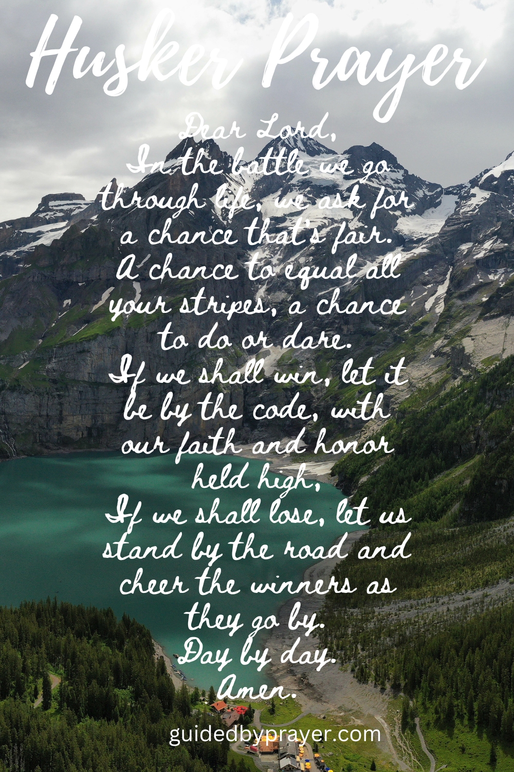 Husker Prayer - Guided by Prayer