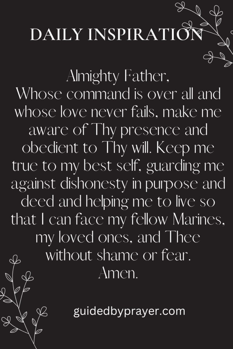 Marine Corps Prayer - Guided by Prayer