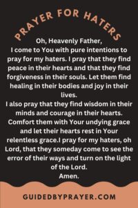 Prayer For Haters - Guided by Prayer