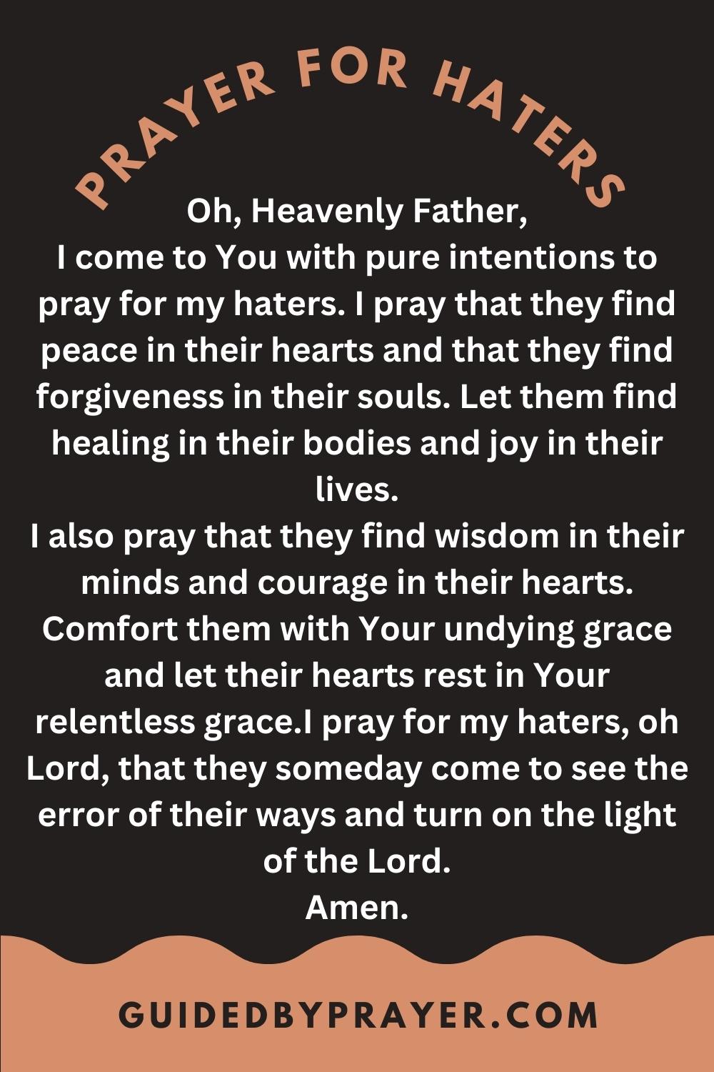 Prayer For Haters - Guided by Prayer