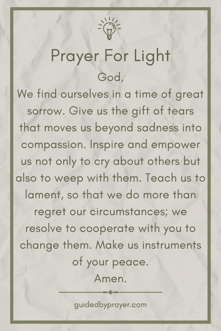 Prayer For Light – Guided by Prayer