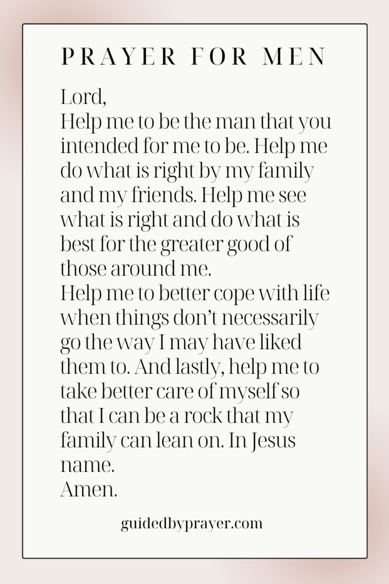 Prayer For Men - Guided by Prayer