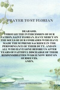 Prayer To St Florian – Guided by Prayer