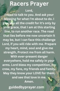 Racers Prayer - Guided by Prayer
