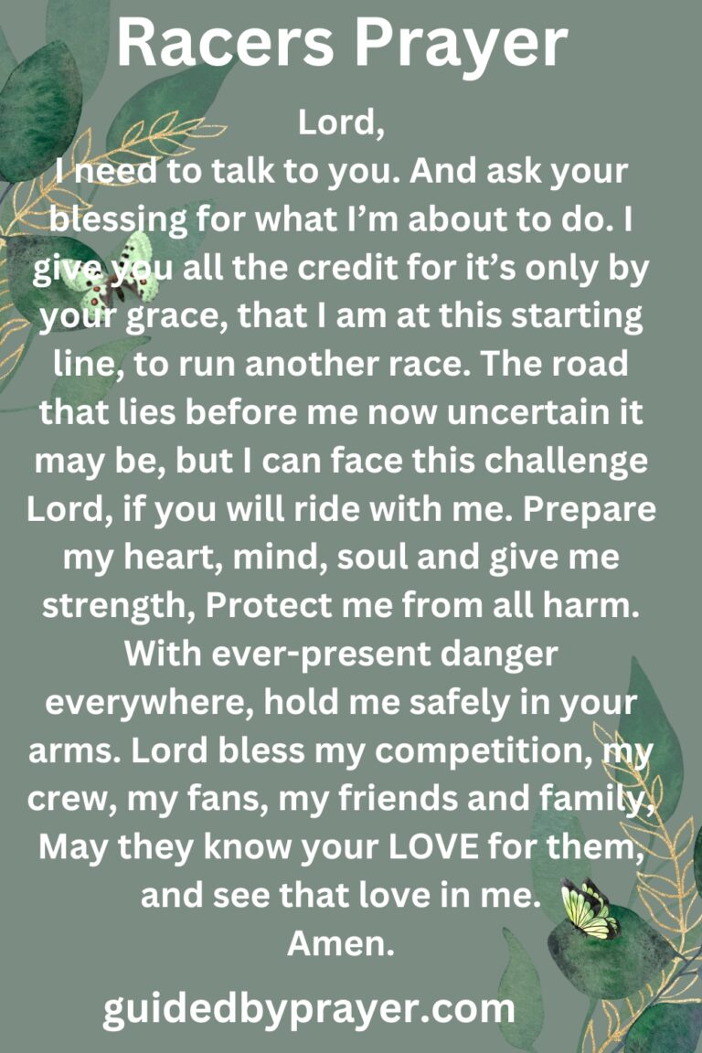 Racers Prayer - Guided by Prayer