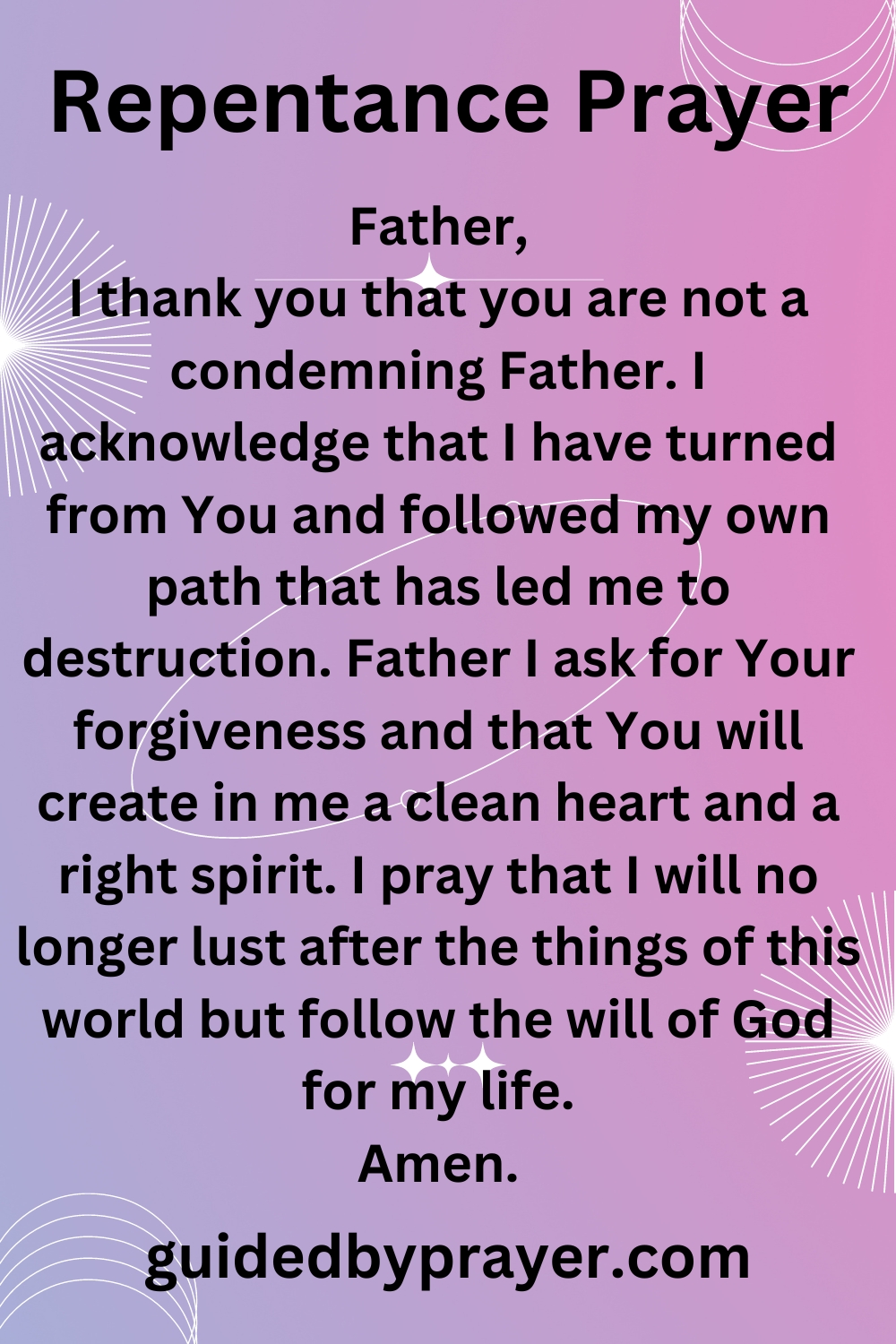 Repentance Prayer - Guided by Prayer