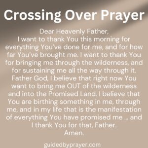 Crossing Over Prayer - Guided by Prayer
