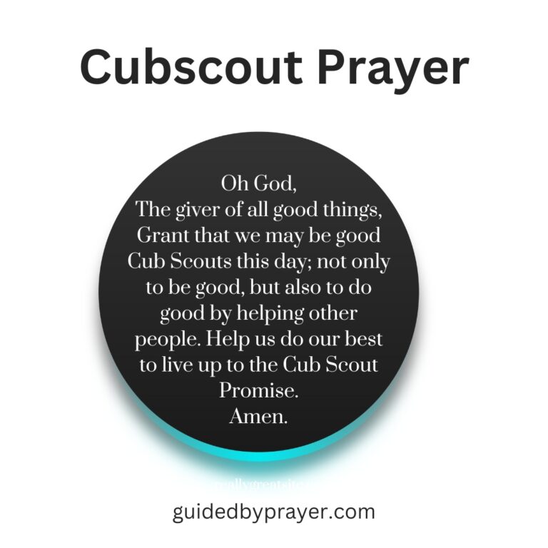 Cubscout Prayer – Guided by Prayer
