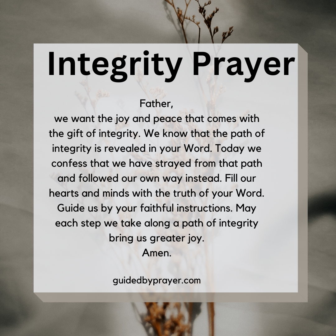 Integrity Prayer - Guided by Prayer