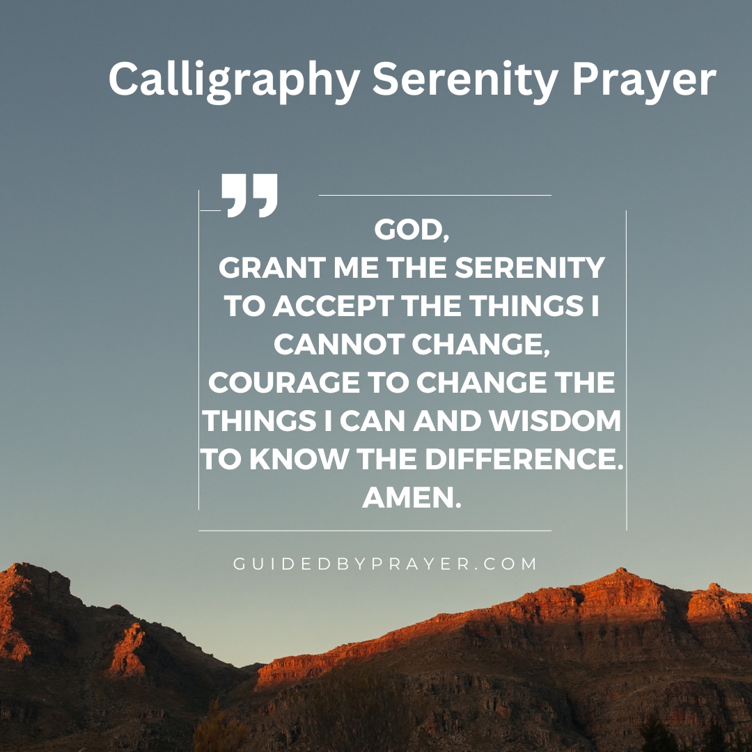 Calligraphy Serenity Prayer - Guided by Prayer