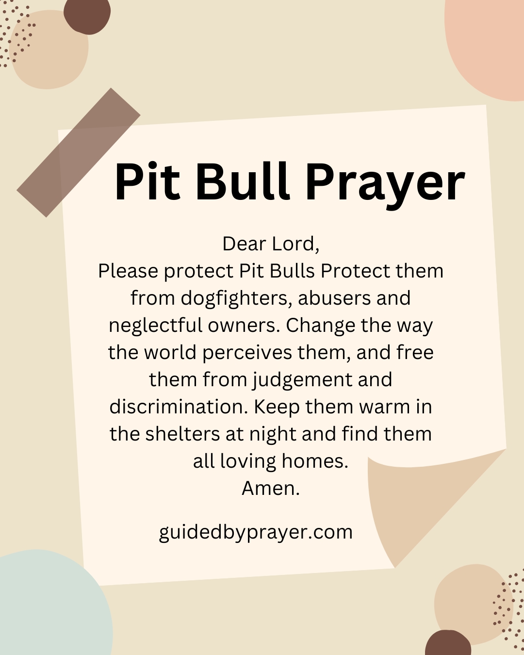 Pit Bull Prayer - Guided by Prayer