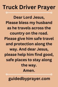 Truck Driver Prayer - Guided by Prayer