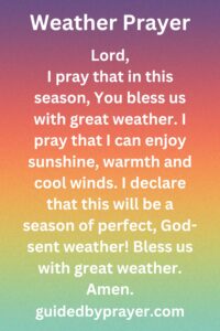 Weather Prayer - Guided by Prayer