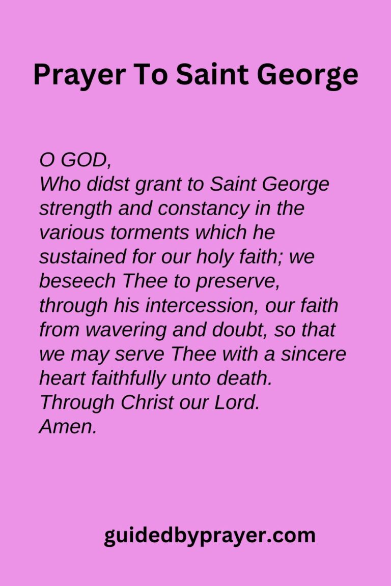 Saint George Prayer - Guided by Prayer