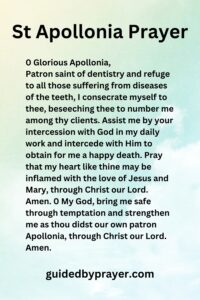 Saint Apollonia Prayer - Guided by Prayer