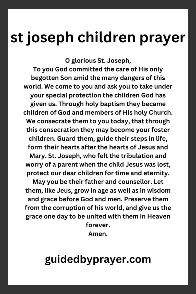 Saint Joseph Prayer - Guided by Prayer