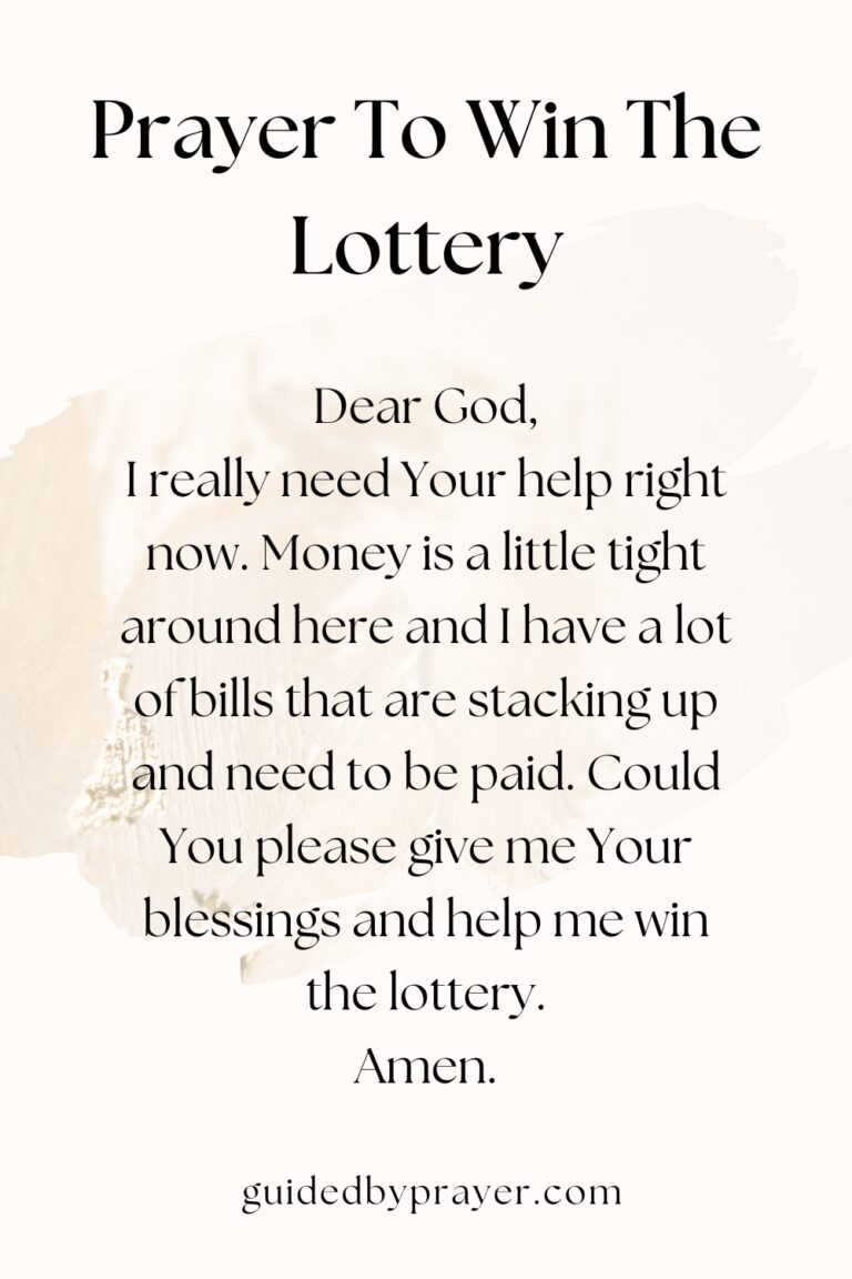 Prayer To Win The Lottery - Guided by Prayer