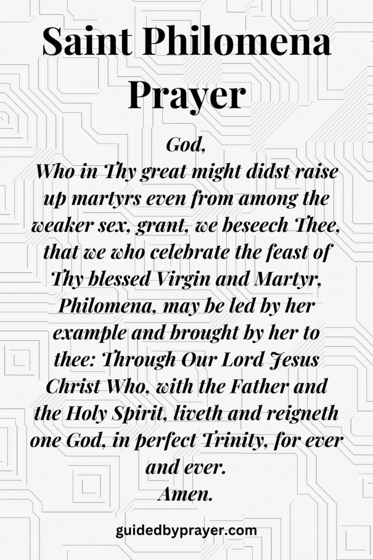 Saint Philomena Prayer - Guided by Prayer