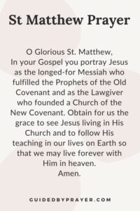 St Matthew Prayer – Guided by Prayer